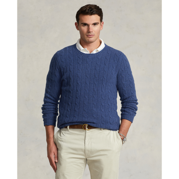 Polo Ralph Lauren The Iconic Cable-knit Cashmere Sweater In Rustic Navy ...