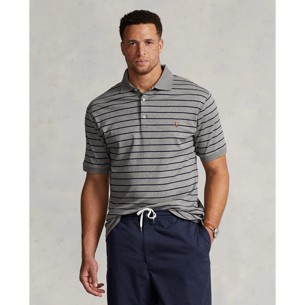 Polo Ralph Lauren Interlock Polo Shirt In Metallic Grey/french Navy ...