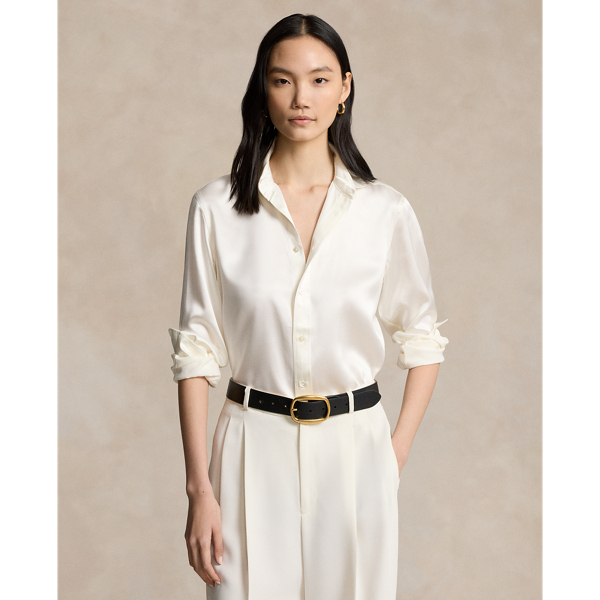Polo Ralph Lauren Mulberry Silk Shirt In Trophy Cream | ModeSens