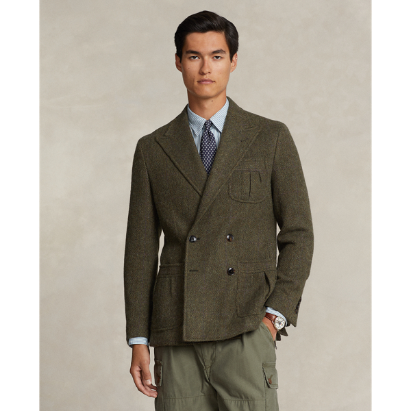 Polo Ralph Lauren Polo Soft Plaid Wool Tweed Sport Coat In Loden/olive ...