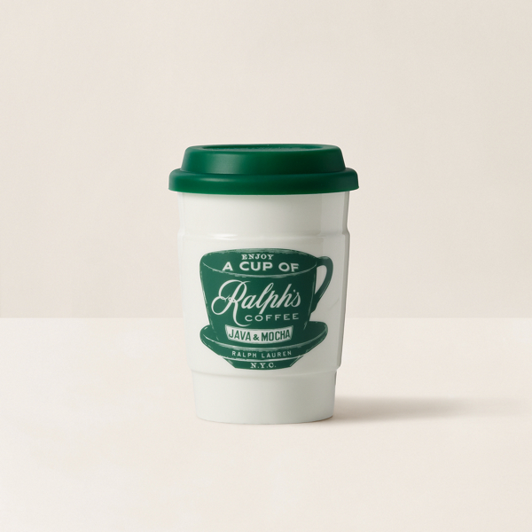 Polo Ralph Lauren Ralph's Coffee Porcelain Coffee Cup In Green/white ...