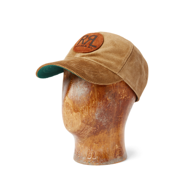 Rrl Ranch Logo Suede Ball Cap In Tan | ModeSens