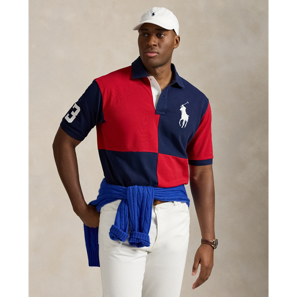 Polo Ralph Lauren Men's Custom Slim Fit Big Pony Mesh Polo Shirt In Rl 2000 Red,newport Navy ...